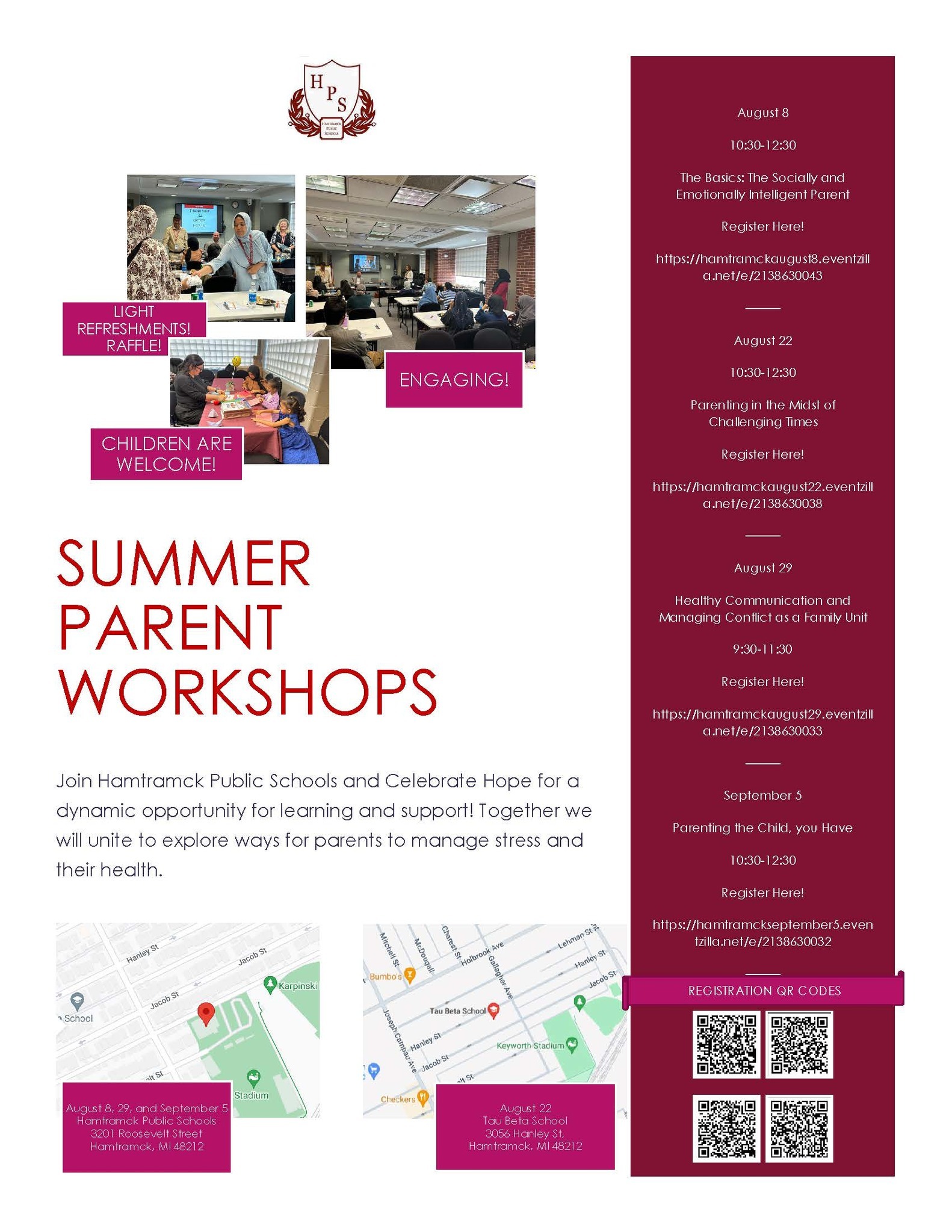 Parent Workshops - Aug 21, 2024
